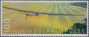 Stamp: Solar impulse aircraft (SwitzerlandMi:CH 2454,Sn:CH 1615,Yt:CH ...