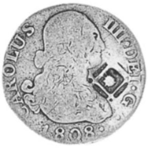 Coin: 2 Reales (Countermarked Coinage - 1841) (Cuba) (1815~1841 ...