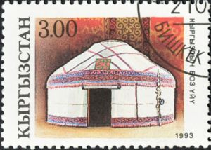 Stamp: Kyrgyz Yurt (Kyrgyzstan(National Monuments of History and ...