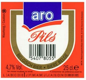 Drink Label: aro Pils (Haacht, BelgiumCol:BE-BEER-007843