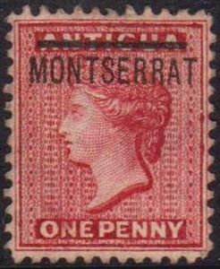 Stamp: Overprinted in Black (Montserrat(Stamps of Antigua) Mi:MS 6C,Sn ...