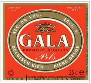 Drink Label: Gala Pils (Haacht, BelgiumCol:BE-BEER-007885