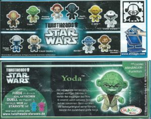 Meal Toy: Yoda (Kinder Surprise, Europe) (Kinder - TwistHeads - Star ...