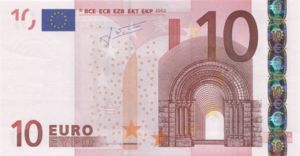 Banknote: 10 Euro (European Union (EU)(2002 (2004-2011) "Signature ...