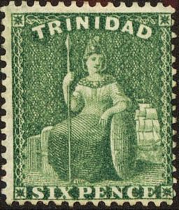 Stamp: Seated Britannia (Trinidad(Seated Britannia Definitives 1859 ...