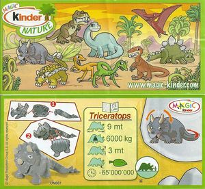 Brindes Infantis: Triceratops (Surpresa do Kinder Ovo, Europa(Kinder ...