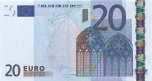 Banknote: 20 Euro (European Union (EU)(2002 (2004-2011) "Signature ...