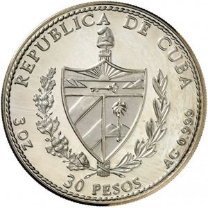 Coin: 30 Pesos (500th Anniversary Spanish Kings and Queens) (Cuba(1989 ...