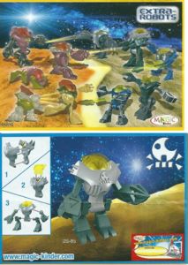 Juguete de comida: Robot light grey body, dark gray.Group Head of death ...