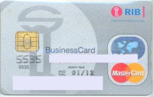 Bank Card: Silver (Romanian International Bank, RomaniaCol:RO-MC-0160