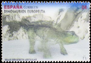 Stamp: Europelta (Spain(Dinosaurs - 2016) Mi:ES 5077,Yt:ES 4782,Sg:ES ...
