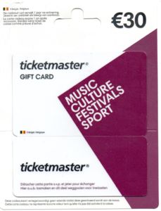 Gift Card: Ticketmaster (Ticketmaster, Belgium(Ticketmaster) Col:BE-TIC-001