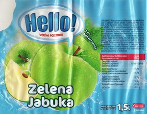 Etiqueta de bebida: Hello Zelena jabuka (Fruvita D.O.O., SerbiaCol:RS ...