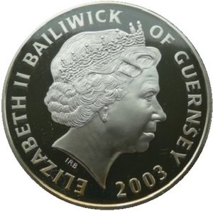 Moneda: 5 Pounds (21st Birthday of Prince William) (Guernsey(2003 ...
