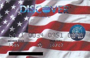 Bank Card: Flag (Discover, United States of America) Col:US-GM-0047.01