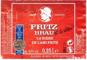 Drink Label: Fritz Bräu (Brasserie de Saverne/ Karlsbrau, France) Col ...