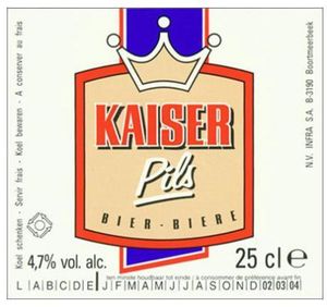 Drink Label: Kaiser Pils (Haacht, BelgiumCol:BE-BEER-007898
