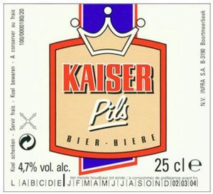 Drink Label: Kaiser Pils (Haacht, Belgium) Col:BE-BEER-007899