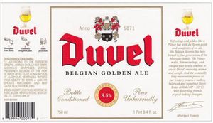 Drink Label: Duvel 750ml (Duvel Moortgat, BelgiumCol:BE-BEER-007988