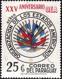 Stamp: OAS Emblem (Paraguay(25 years OAS) Mi:PY 2430w,Sn:PY 1493,Yt:PY ...