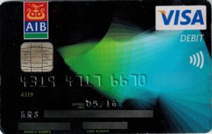 Bank Card: Visa Debit (Allied Irish Banks (AIB), IrelandCol:IE-VI-0013.01