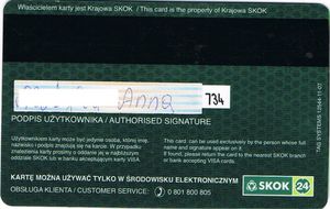 Bank Card: Skok (Skok, PolandCol:PL-VI-0166.01