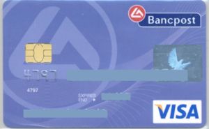 Bank Card: Bancpost logo (BancPost, RomaniaCol:RO-VI-0023.04