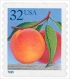 Stamp: Peach (United States of America(Peaches and Pears) Mi:US 2603BC ...