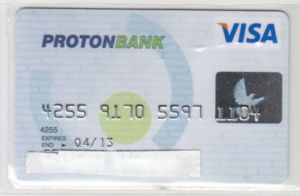Bank Card: Protonbank (Proton Bank, GreeceCol:GR-VI-0180