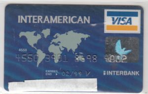 Bank Card: Interamerican (Interbank of Greece S.A., GreeceCol:GR-VI-0181