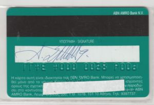 Bank Card: ABN-AMRO Bank (ABN-AMRO Bank, GreeceCol:GR-GM-0048