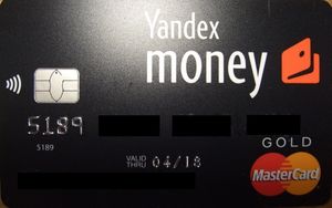 Bank Card: Yandex Money (Tinkoff Credit Systems, RussiaCol:RU-MC-0119.06