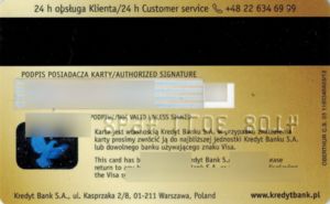 Bank Card: Visa Concerto (Kredyt Bank, PolandCol:PL-VI-0169