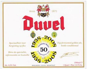 Drink Label: Duvel 1500ml (Duvel Moortgat, BelgiumCol:BE-BEER-008006 🏷️