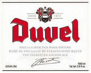 Drink Label: Duvel 1500ml (Duvel Moortgat, BelgiumCol:BE-BEER-008007