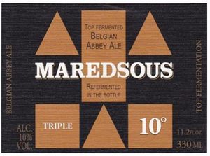Drink Label: Maredsous Abdijbier Triple (Duvel Moortgat, BelgiumCol:BE ...