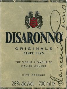 Drink Label: Disaronno Originale (Illva Saronno, S.p.A., Italy) Col:IT ...