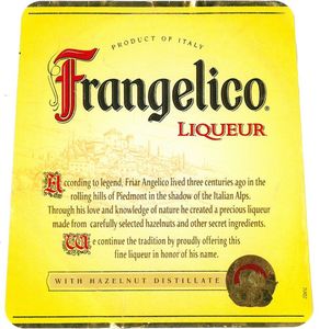 Drink Label: Frangelico Hazelnut Liqueur (Davide Campari S.P.A ...