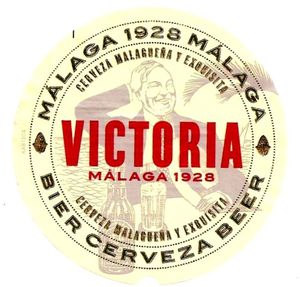 Etiqueta de bebida: Victoria - Malaga 1928 (Cerveza Malaga, EspañaCol ...