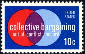 Stamp: Collective Bargaining in Labour Relations (United States of ...