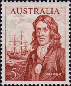 Stamp: William Dampier and "Roebuck" (Australia(Queen Elizabeth II ...