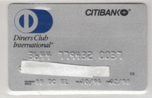 Bank Card: Diners Club International CITIBANK (ds) (Citibank, Greece ...