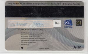 Bank Card: Krung Thai Bank (Krung Thai Bank, ThailandCol:TH-VI-0113