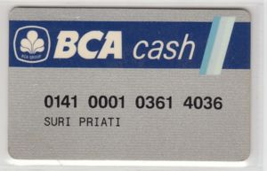 Bank Card: BCA cash (Bank Central Asia, Indonesia) Col:ID-GM-0011.02
