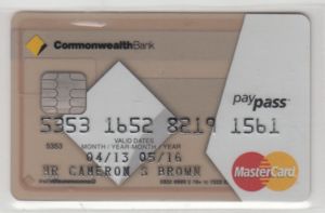 Bank Card: Commonwealth Bank (Commonwealth Bank, Australia) Col:AU-MC-0015