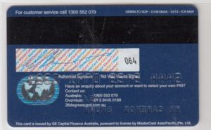Bank Card: 28 Degrees (GE Caital Finance Australia, Australia) Col:AU ...
