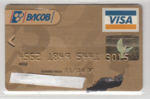 Bank Card: Bacob (Bank Card Company, BelgiumCol:BE-VI-0012