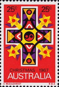 Stamp: Christmas 1967 - Symbols (Australia(Christmas 1967) Mi:AU 394,Sn ...