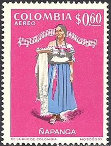 Stamp: Costumes: Cauca Region; Dance tune: Ñapanga (Colombia(Costumes ...
