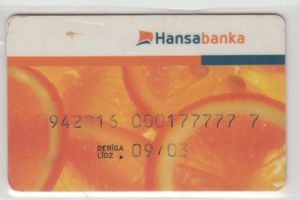 Bank Card: Hansabanka (Hansabanka, LatviaCol:LV-GM-0018 💳